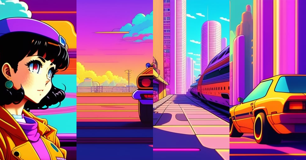 Lexica - High-definition retro background, 90s anime cartoon, lofi ...