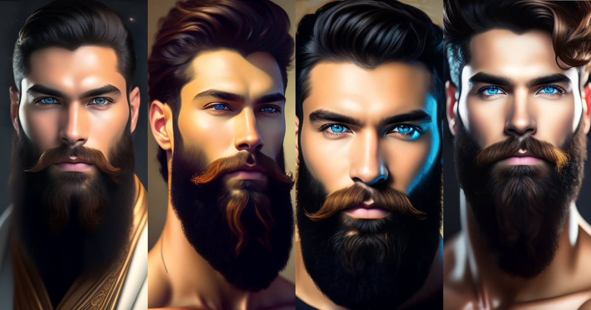 Lexica - Highly Realistic portrait of a natural bearded man, shaped ...