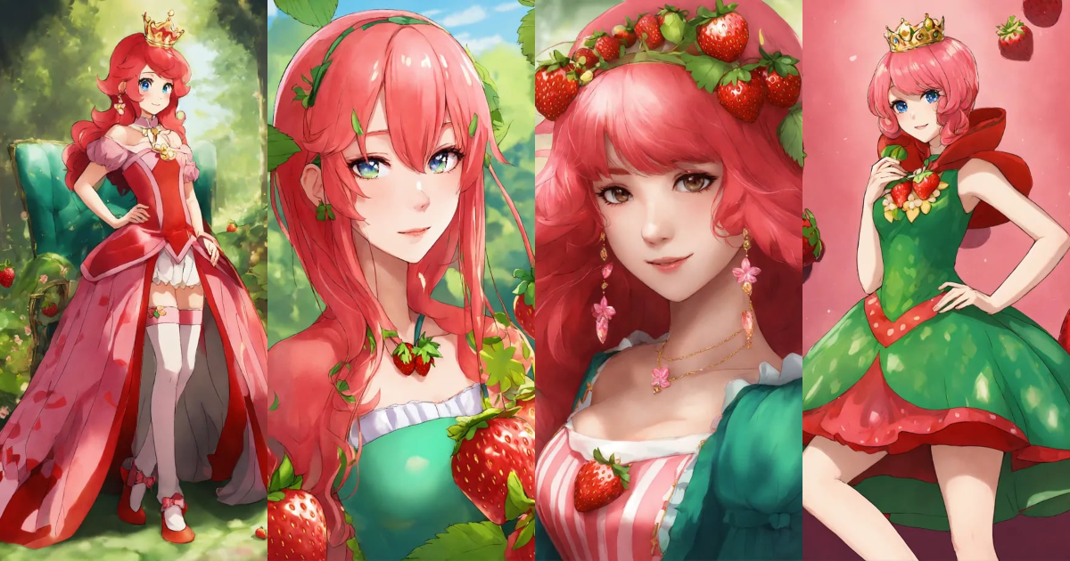 Lexica - Princess strawberry as an adult