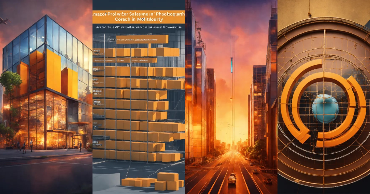 Lexica - Create an image that symbolizes Amazon's progress and ...