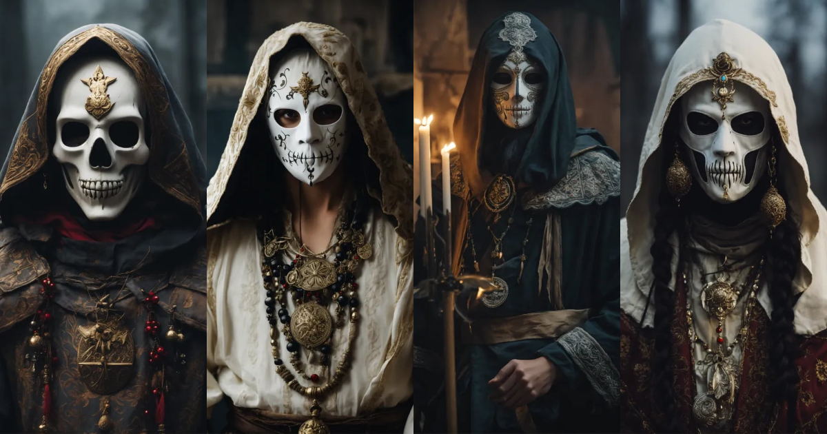 Lexica - Slavic necromancer with a white mask