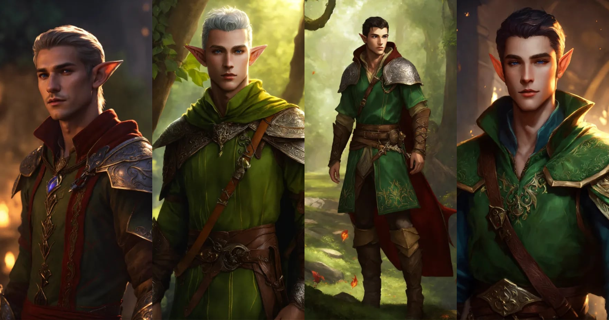 Lexica - D&D, fantasy, cinematic. elf male