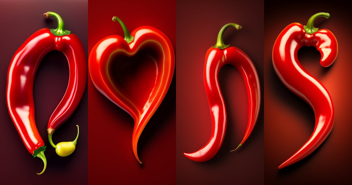 Lexica - A question mark in the shape of red pepper on transparent ...