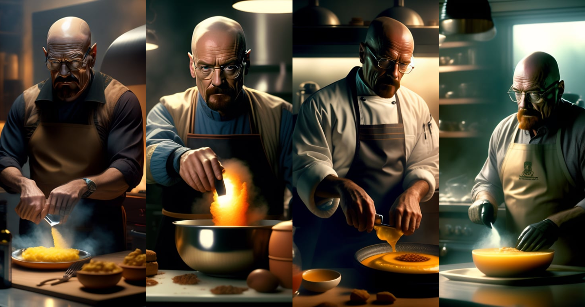 Lexica - Walter White from Breaking Bad cooking eggs alone, by H.R ...