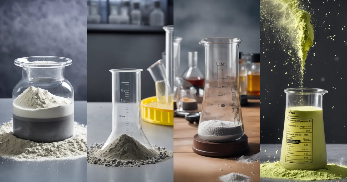 Lexica - Powder in a laboratory beaker in a laboratory environment ...