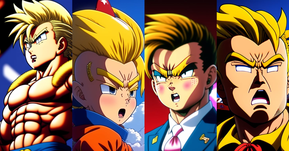 Lexica - Donald trump in the anime style of Akira Toriyama.