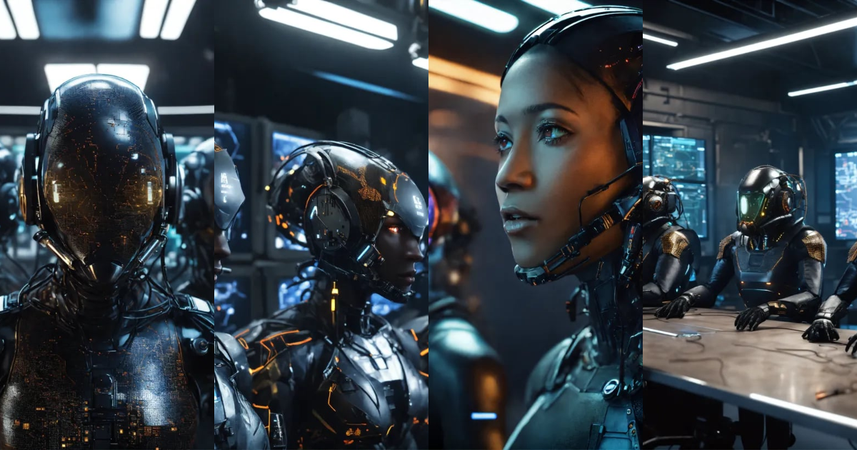 Lexica - Group of 3 black cockroach faced humanoids with detailed ...