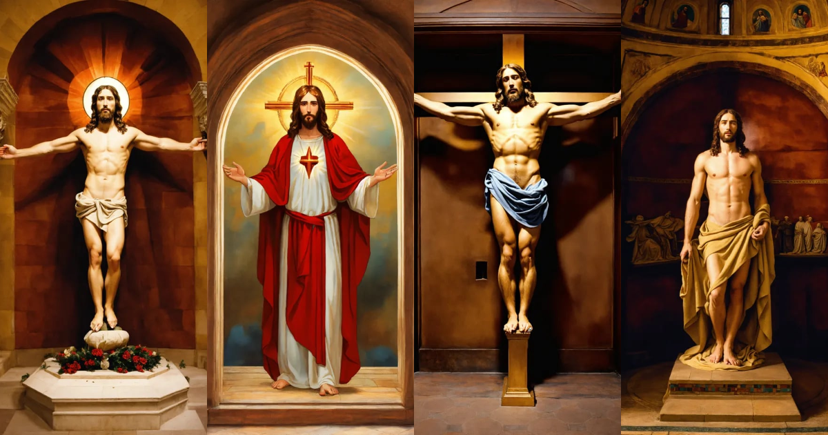 Lexica - Jesus christ body inside the romb