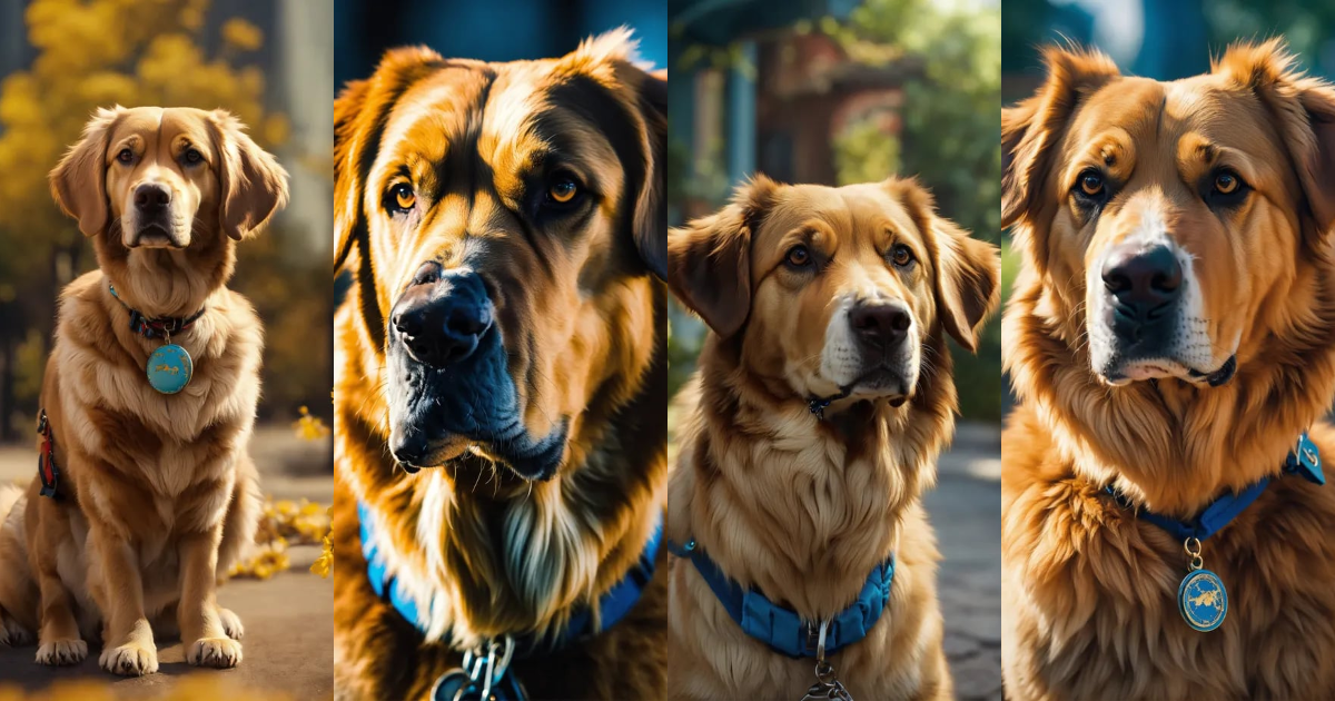 Lexica - Un perro con cachos y un loro realista 8k