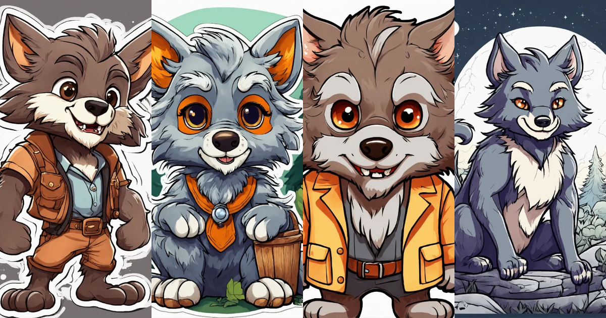Lexica - Generate a cute little werewolf illustration, 4K resolution ...