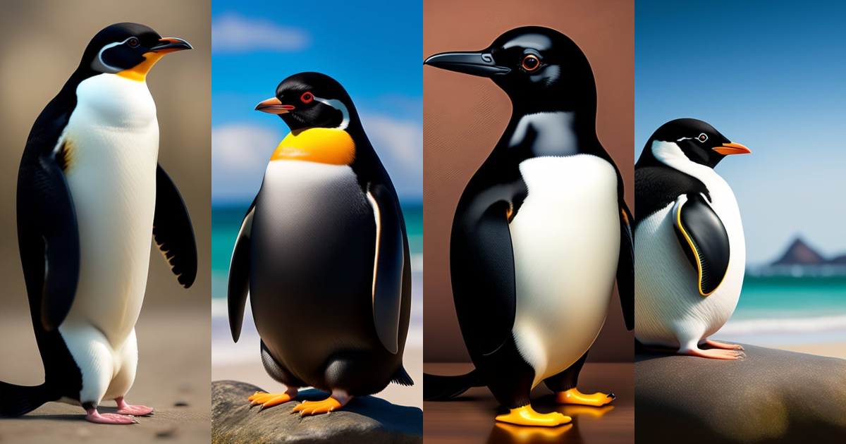 Lexica - Incredibly muscular penguin