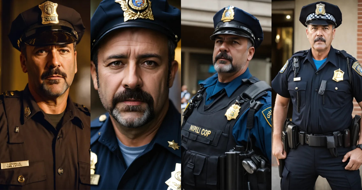 Lexica - Scared unique expressive middle-aged COP casually dressed ...