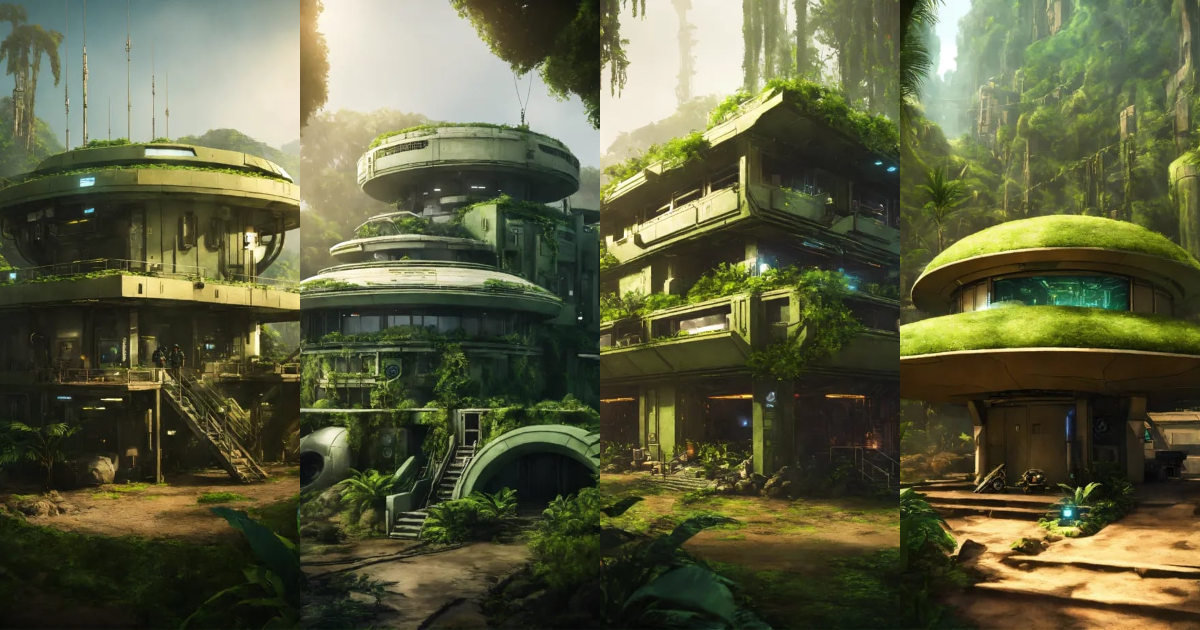 Lexica - Sci fi military jungle compound