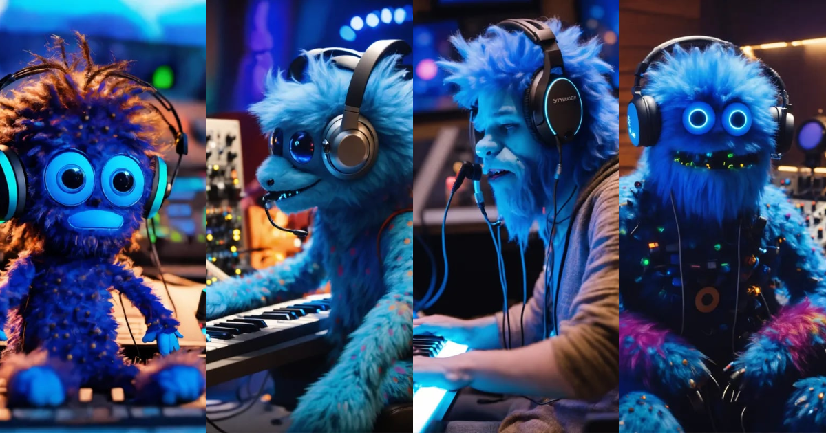 Lexica - Zoom out on a big, fun loving, hairy, blue spotted monster ...