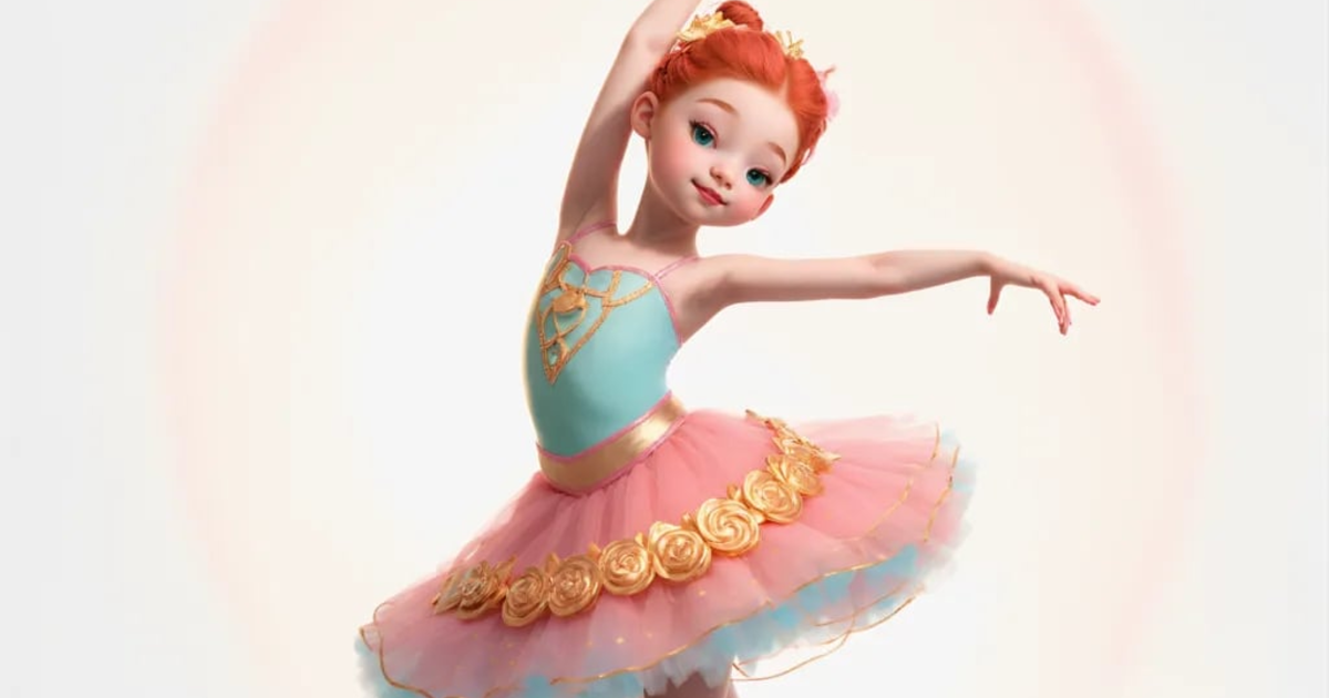 Lexica - Cute and adorable game character cartoon it baby ballerina red ...