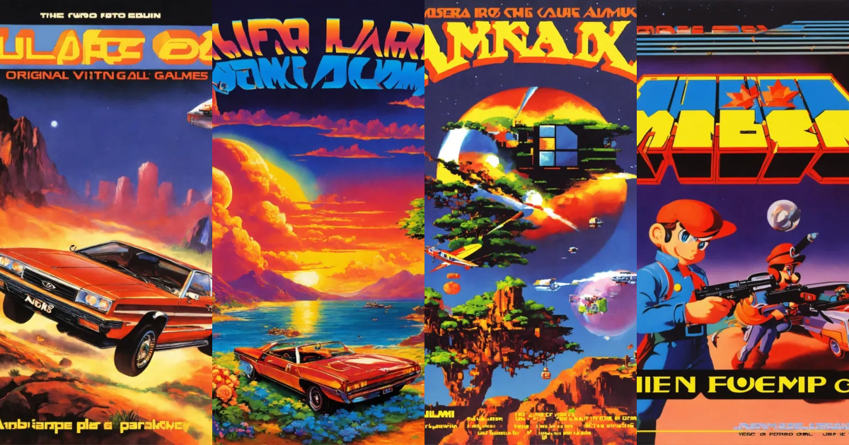 Lexica - Original retro video game album art