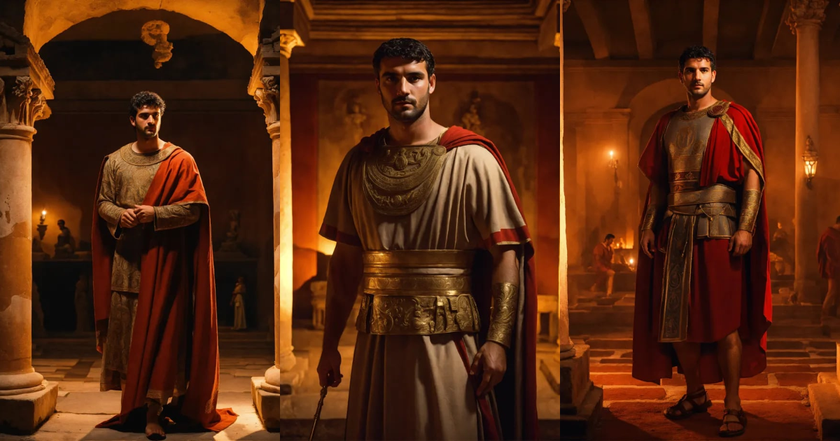 Lexica - A noble roman man wearing a roman tunic, 30 years old, clean ...