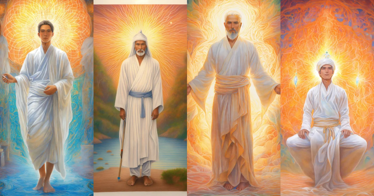 Lexica - Colored pencil drawing of an enlightened spirit soul next a ...