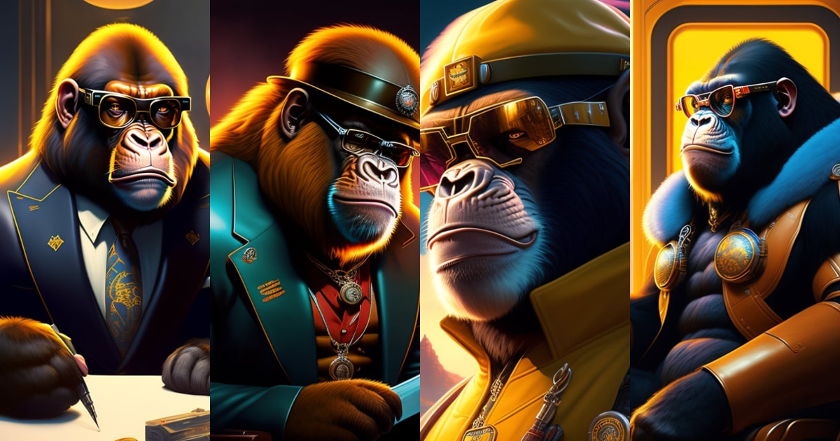 Lexica - Winston the ape from overwatch, square brim glasses, character ...