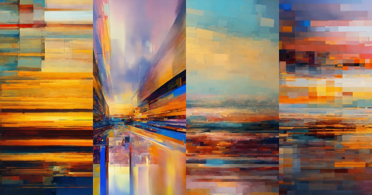 Lexica - Generative art, glitch texture, recursive art, oil painting ...