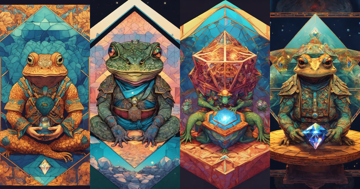 Lexica - Diamond Toad That is Samurai warrior that is meditating in a ...