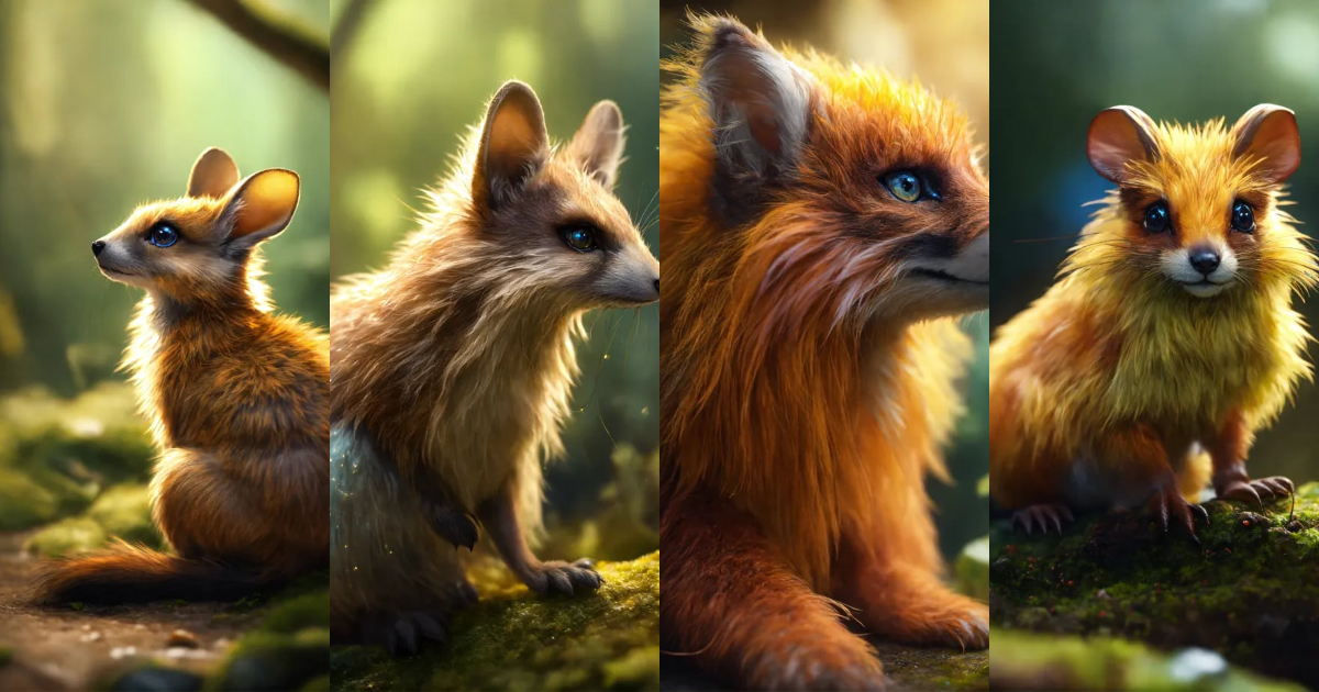 Lexica - Unusual looking small mystical furry creatures perfect clarity ...