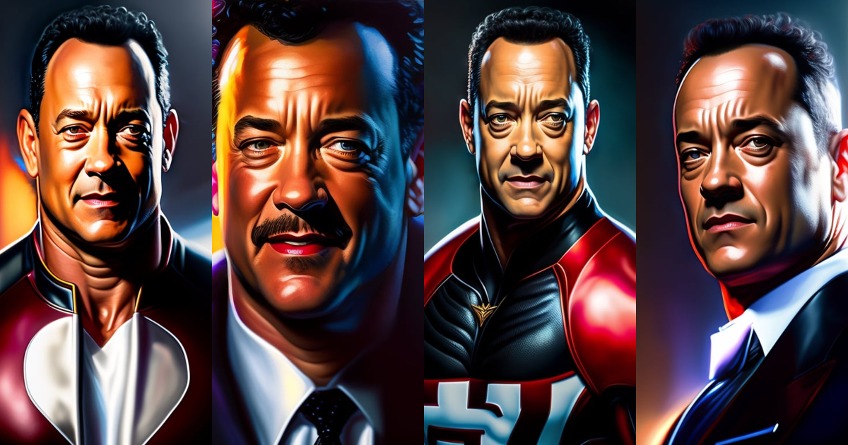 Lexica - Realistic full body, portrait painting of tom hanks as venom ...