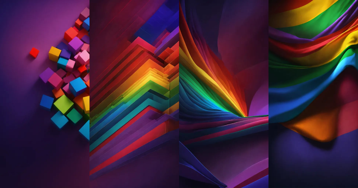 Lexica - Dark, lgbt colors, empty background image, colorful
