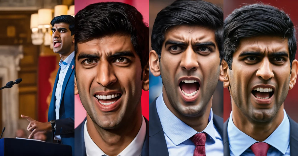 Lexica - Rishi Sunak, MAD, ANGRY, YELLING