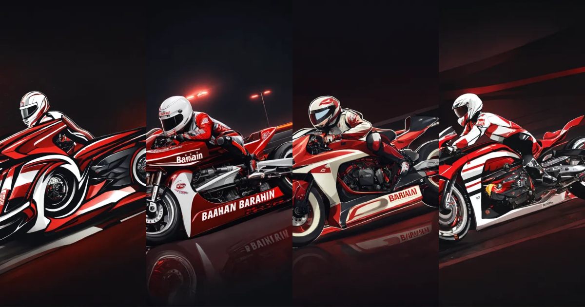 Lexica - Bahrain red and white vector clean modern car drag race car ...