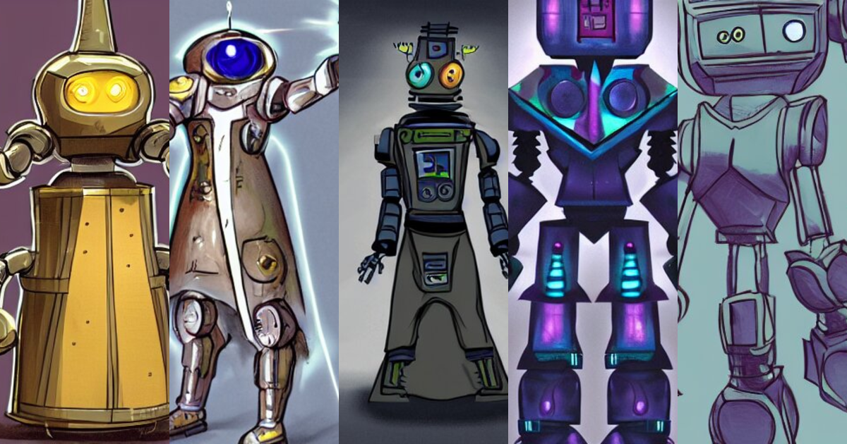 Lexica - Robot wizard, concept art
