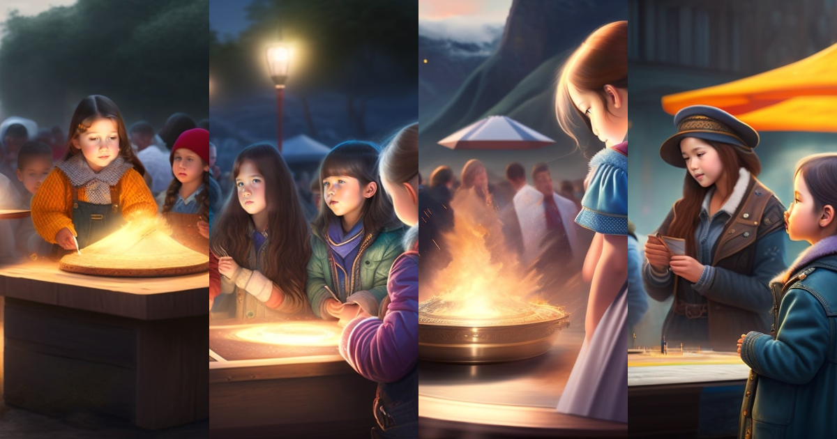 Lexica - A fair girl creating art, and people watching