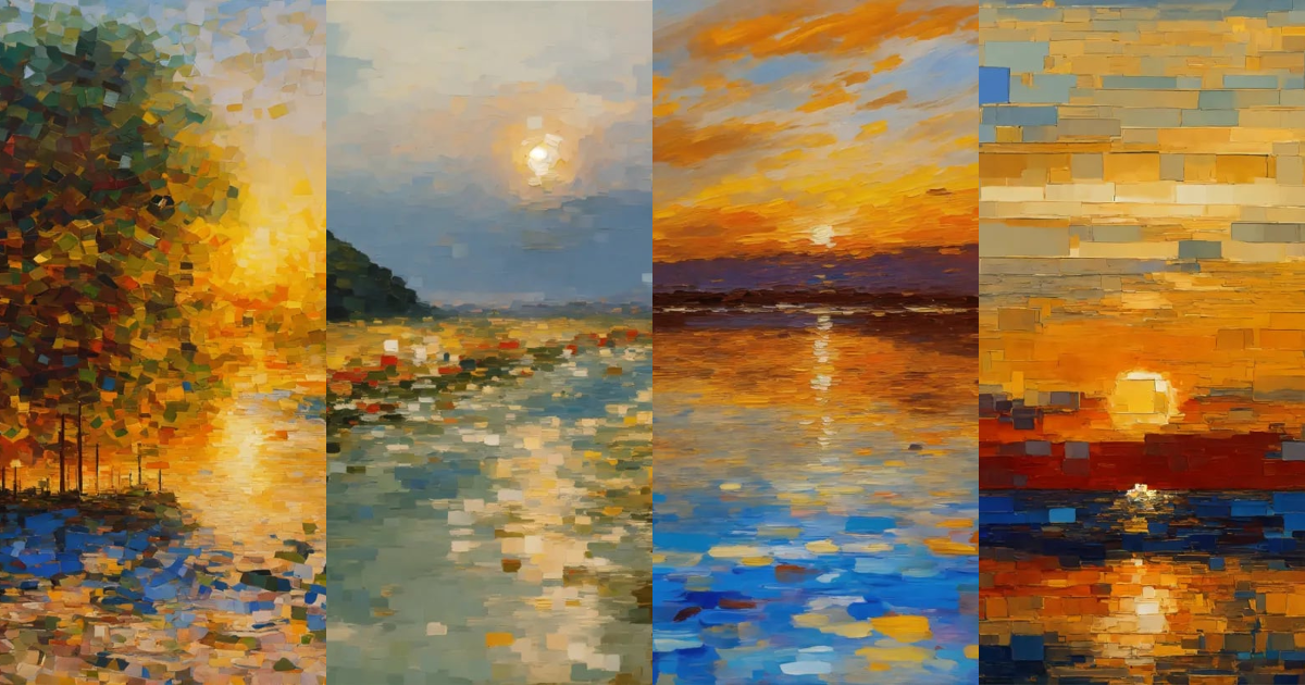 Lexica - Monet style, recursive art, oil painting, recursive art ...