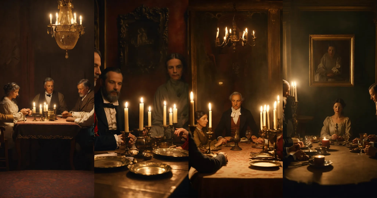 Lexica - 04 adults from the 19th century sitting hand in hand at a ...