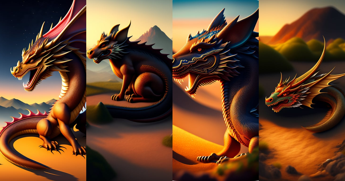 Lexica - Eastern dragon, ground, 2D