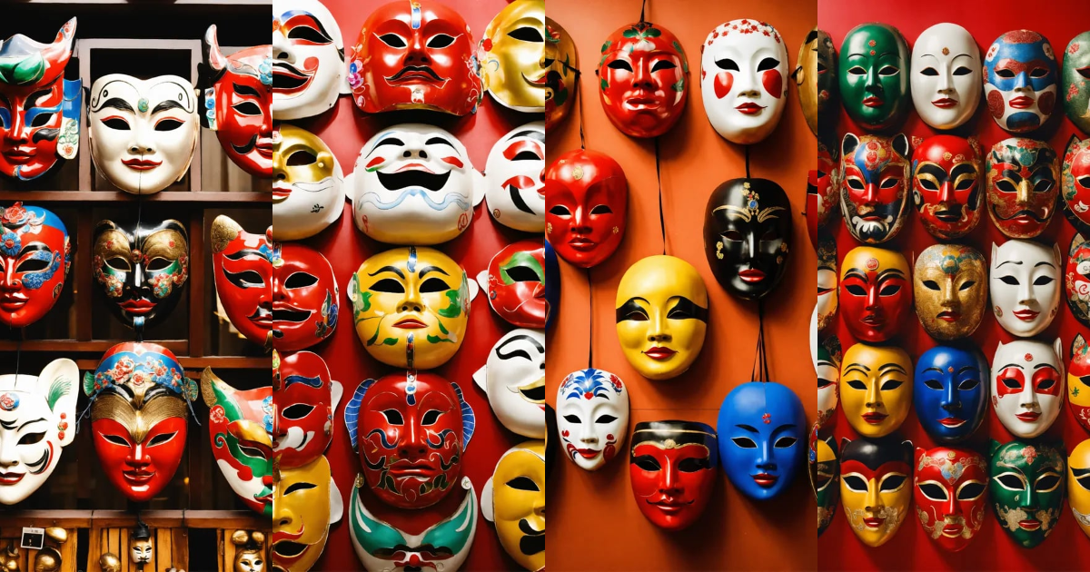 Lexica - Korean Masks, Insadong Arts and Crafts distirict, Seoul ...