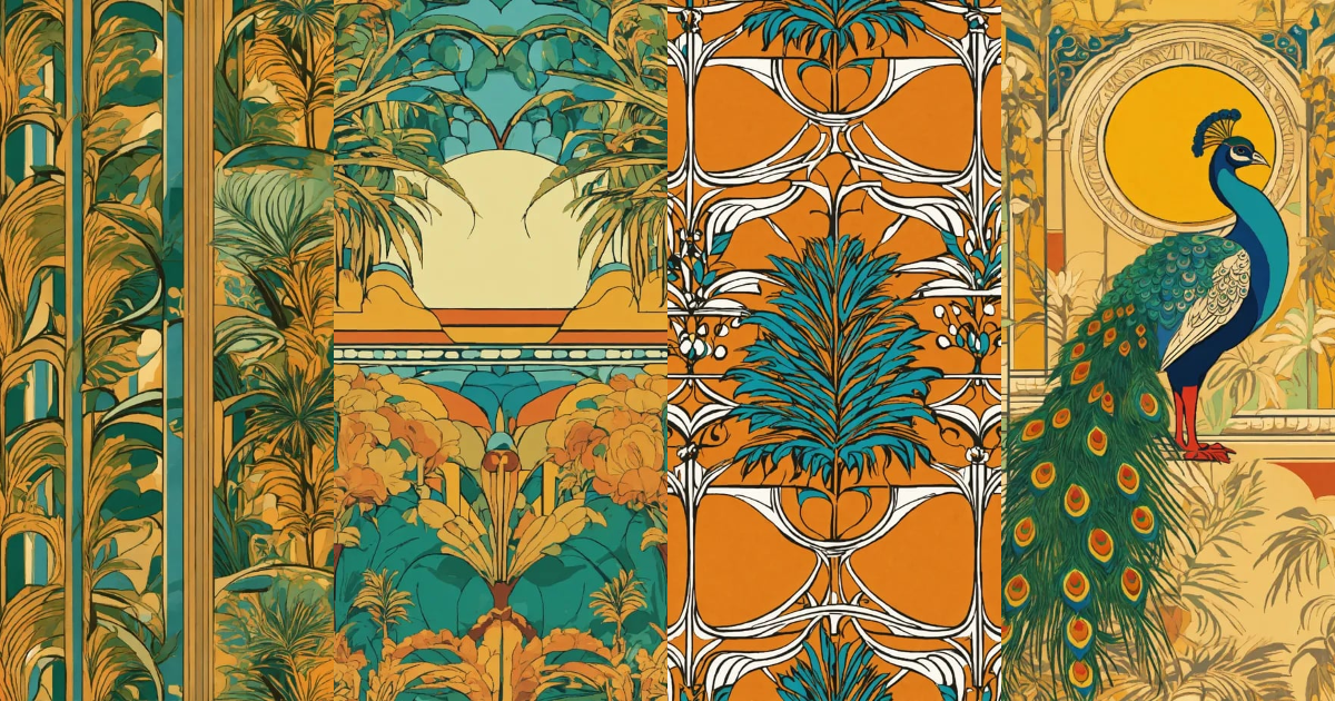 Lexica - Palm tree art nouveau by Pablo Picasso, meticulous precision ...