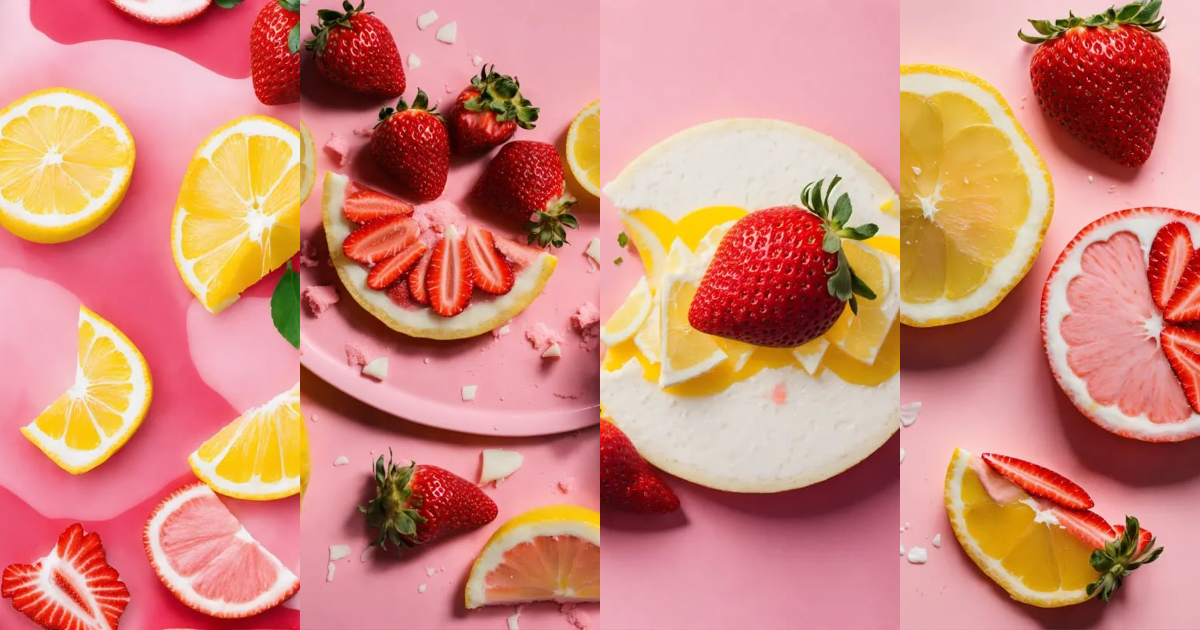 Lexica - Horizontally half split background, one half is pink one hald ...