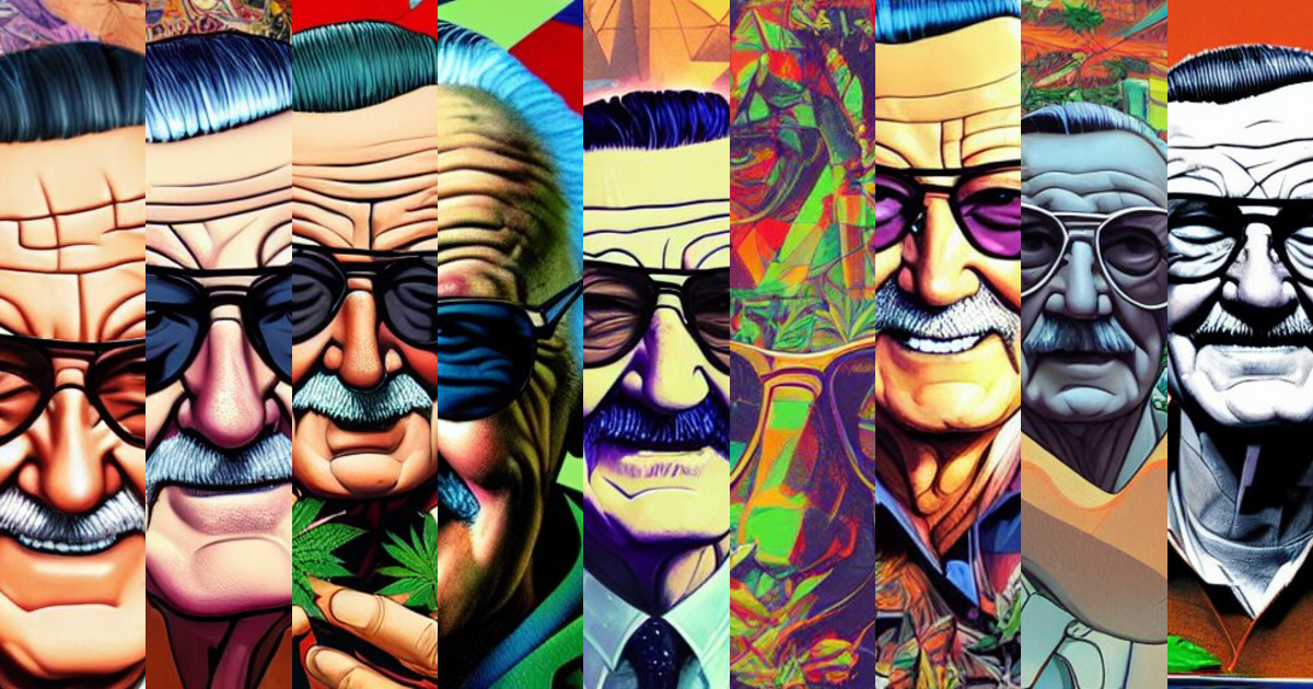 Lexica - Profile picture of stan lee, weed, graffiti, hard edges ...