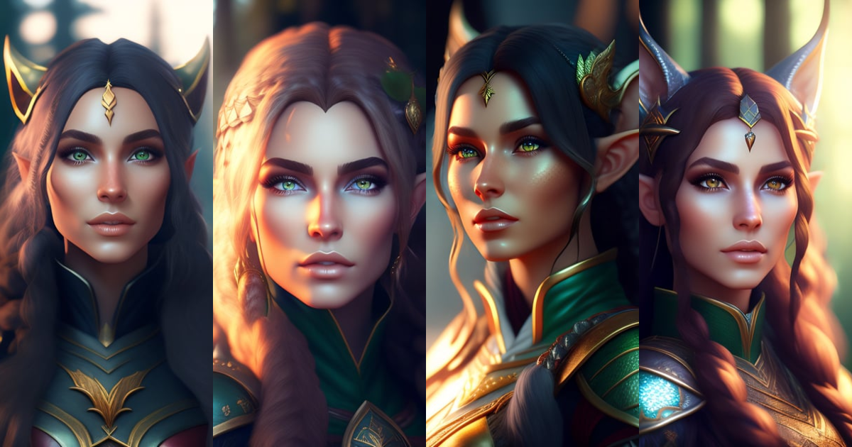 Lexica - Fantasy, elf girl, lynx, northern forest on the background ...