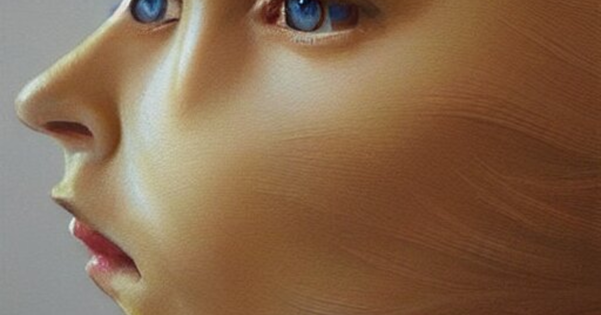 Lexica - A realistic human face in profile made out of pasta, painting ...