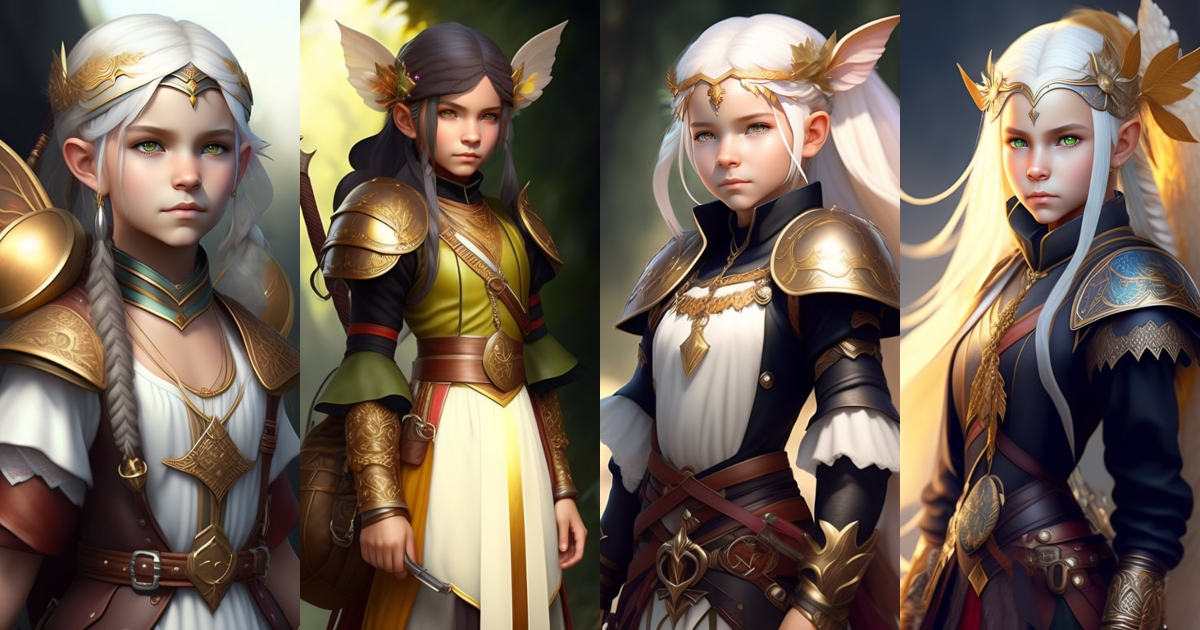 Lexica - A kid fairy with a feminine childish face. She has beautiful ...