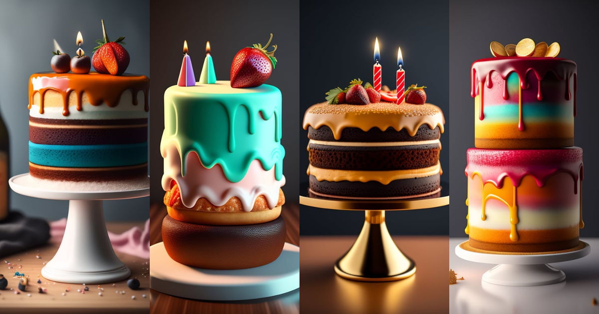 Lexica - Realistic detailed birthday cake::2 food photography ...