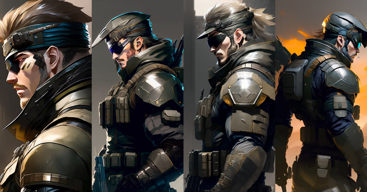 Lexica - Solid Snake from Metal Gear Solid, portrayed in the iconic ...