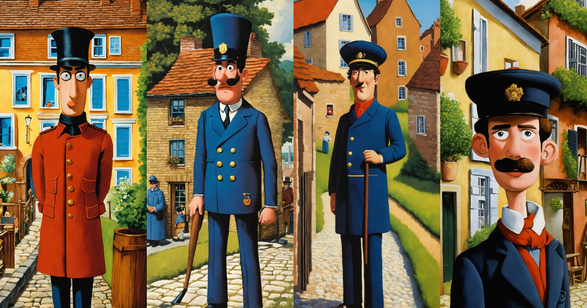 Lexica - Fine illustration of the comedy cartoonish character "postman ...