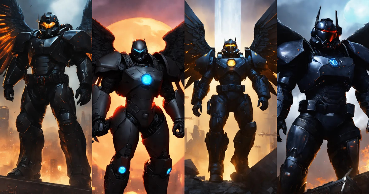Lexica - Multiverse Vigilante, Black power armor, power of darkness as ...