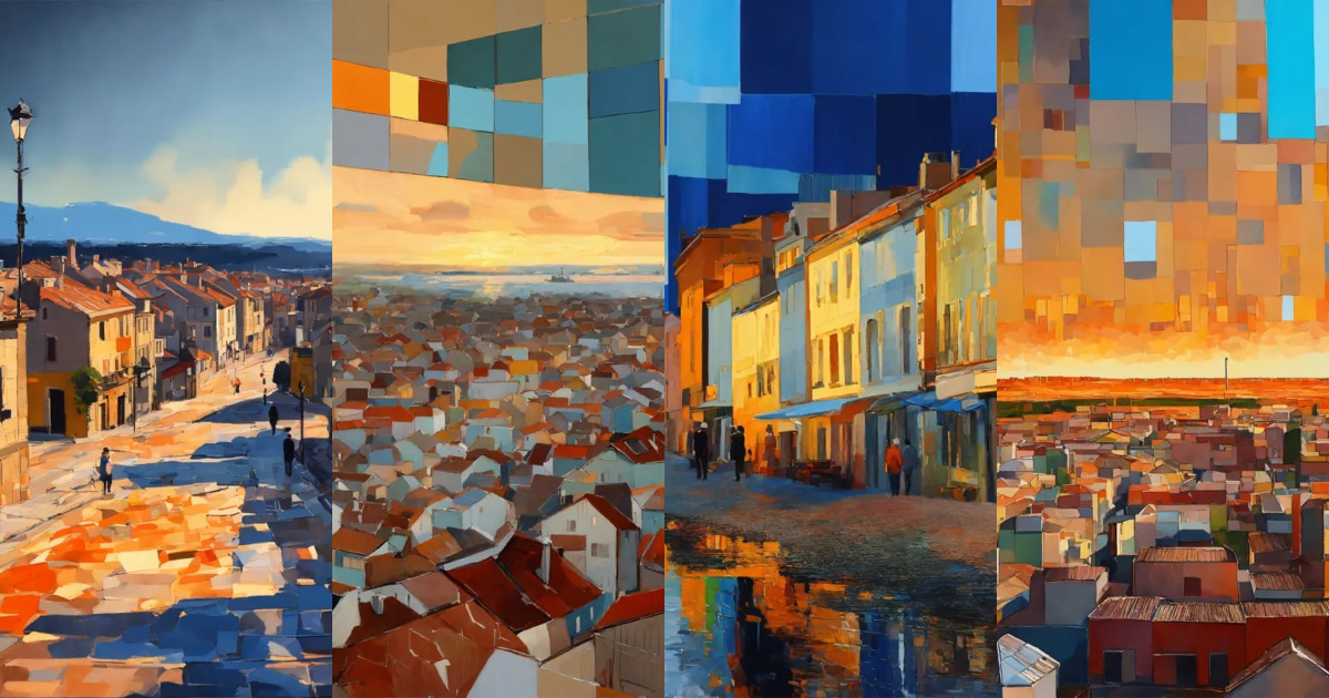 Lexica - Brooclying small town, recursive art, oil painting, recursive ...