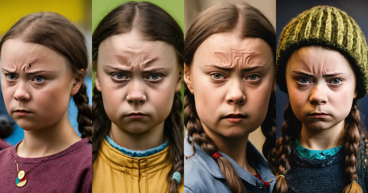 Lexica - OLD GRETA THUNBERG MAD, ANGRY, FROWNING