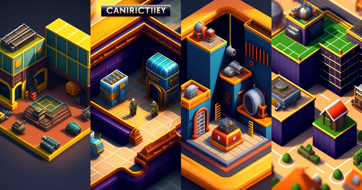 Lexica - Detailed isometric war factory, C&C, strategic game