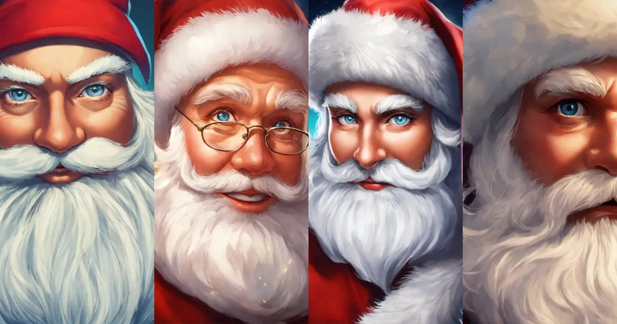 Lexica - Santa Claus jolly perfect eyes illustration with a strong ...